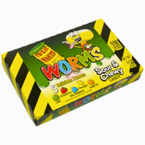 Sweet & Glory - Toxic Waste Worms Theatre Box 85g - Inner