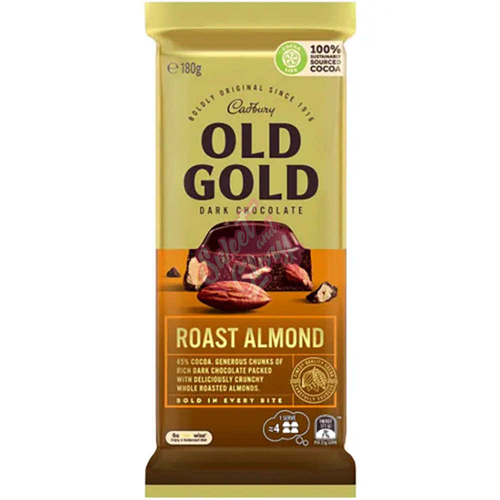 Sweet & Glory - Cadbury's Old Gold Roasted Almond Dark Chocolate AUS ...